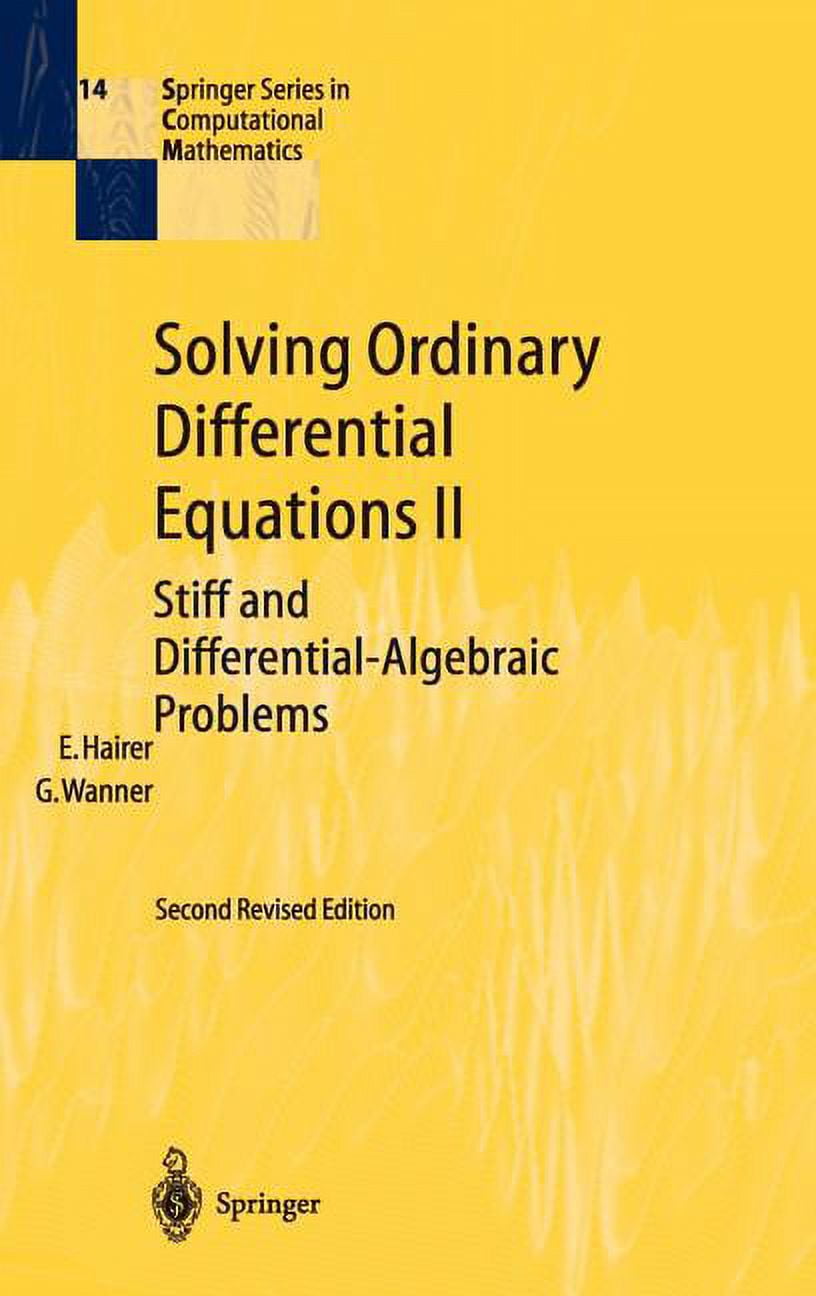 Springer Computational Mathematics Solving Ordinary Differential Equations Ii Stiff And
