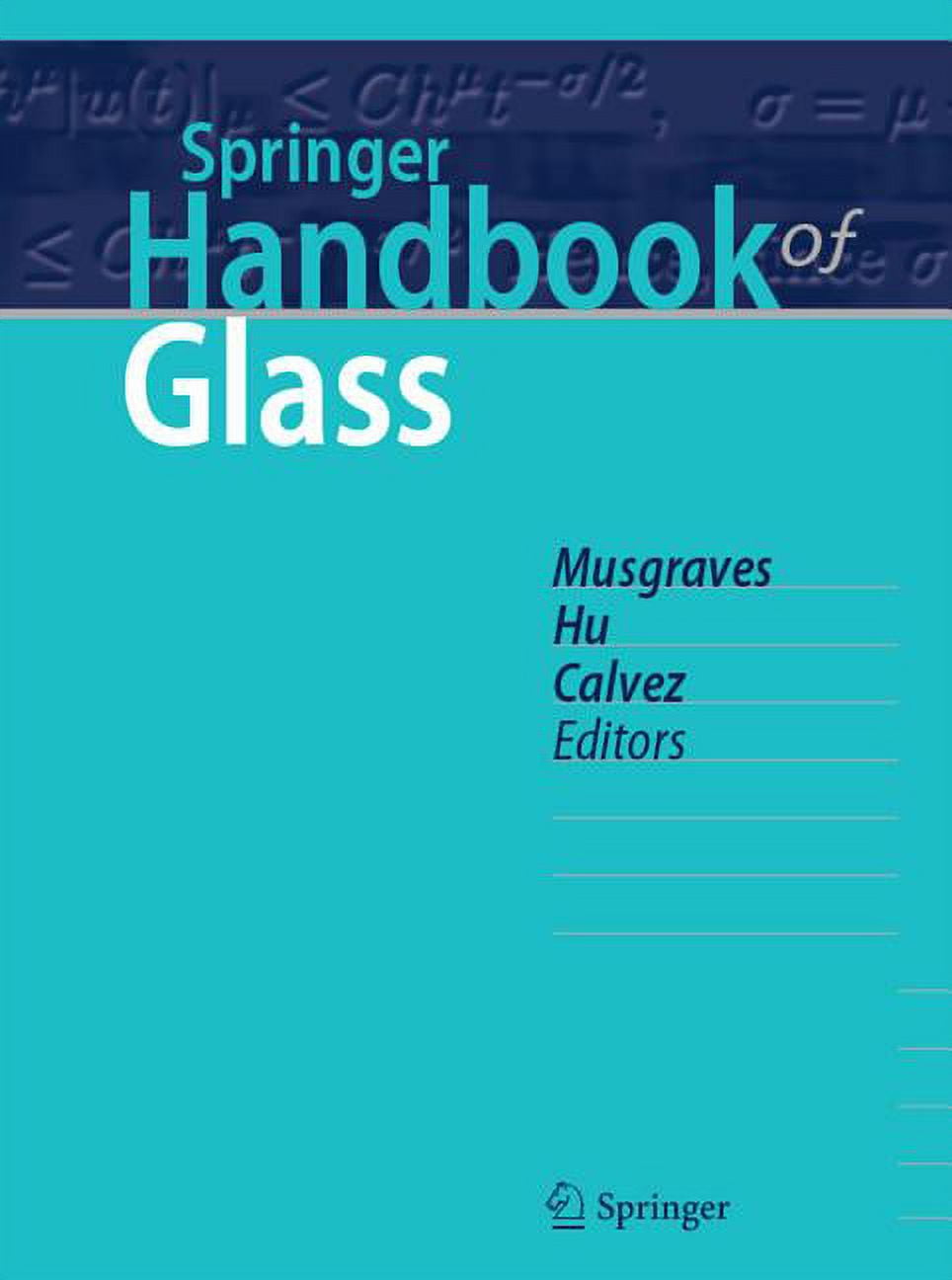 Springer Handbooks Springer Handbook of Glass, (Hardcover) - Walmart ...