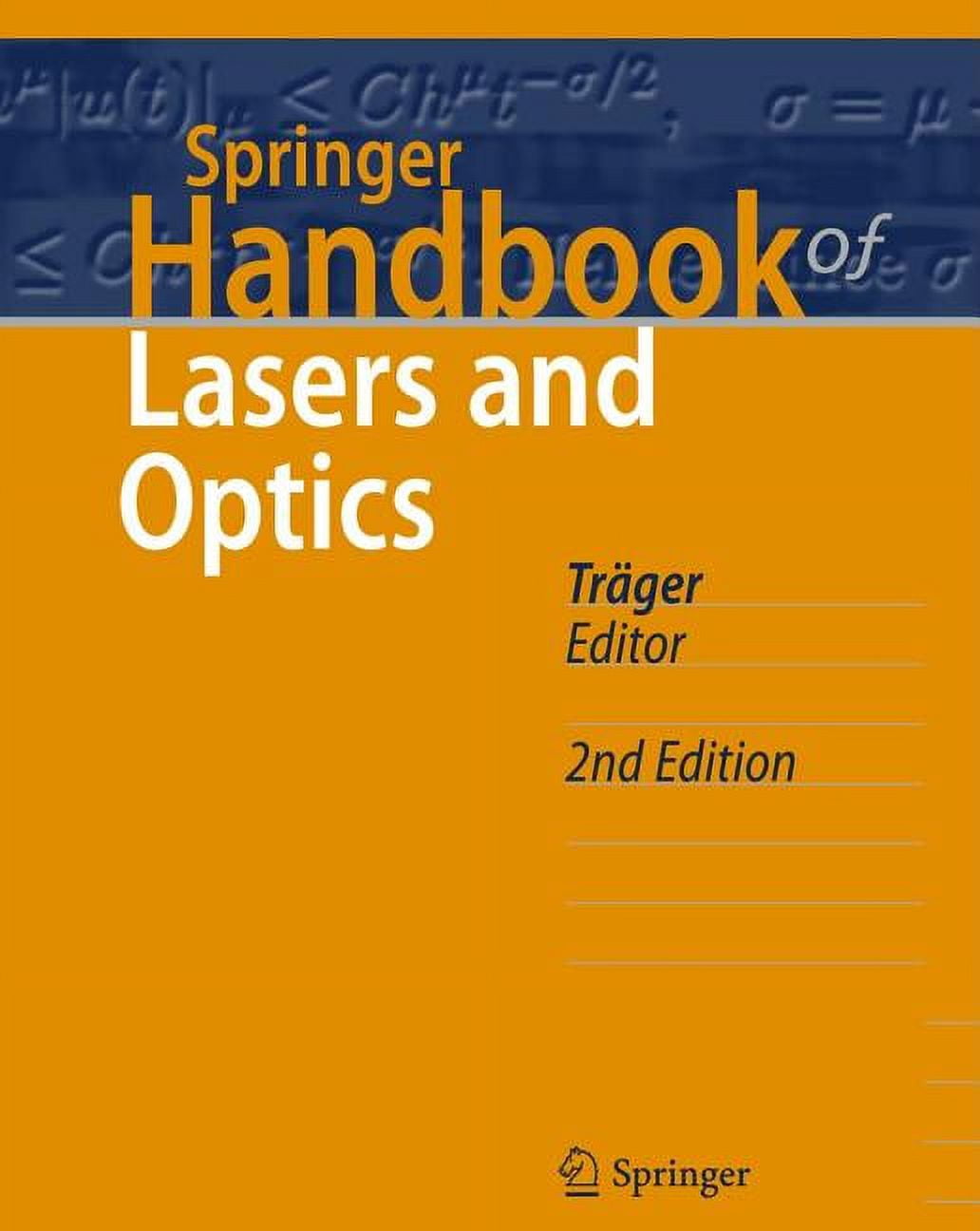 Springer Handbooks Springer Handbook of Lasers and Optics, (Hardcover ...