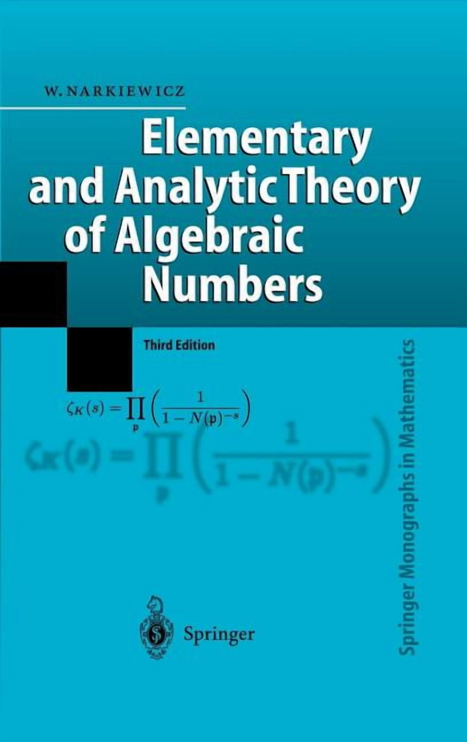 Springer Monographs in Mathematics Elementary and Analytic Theory of ...