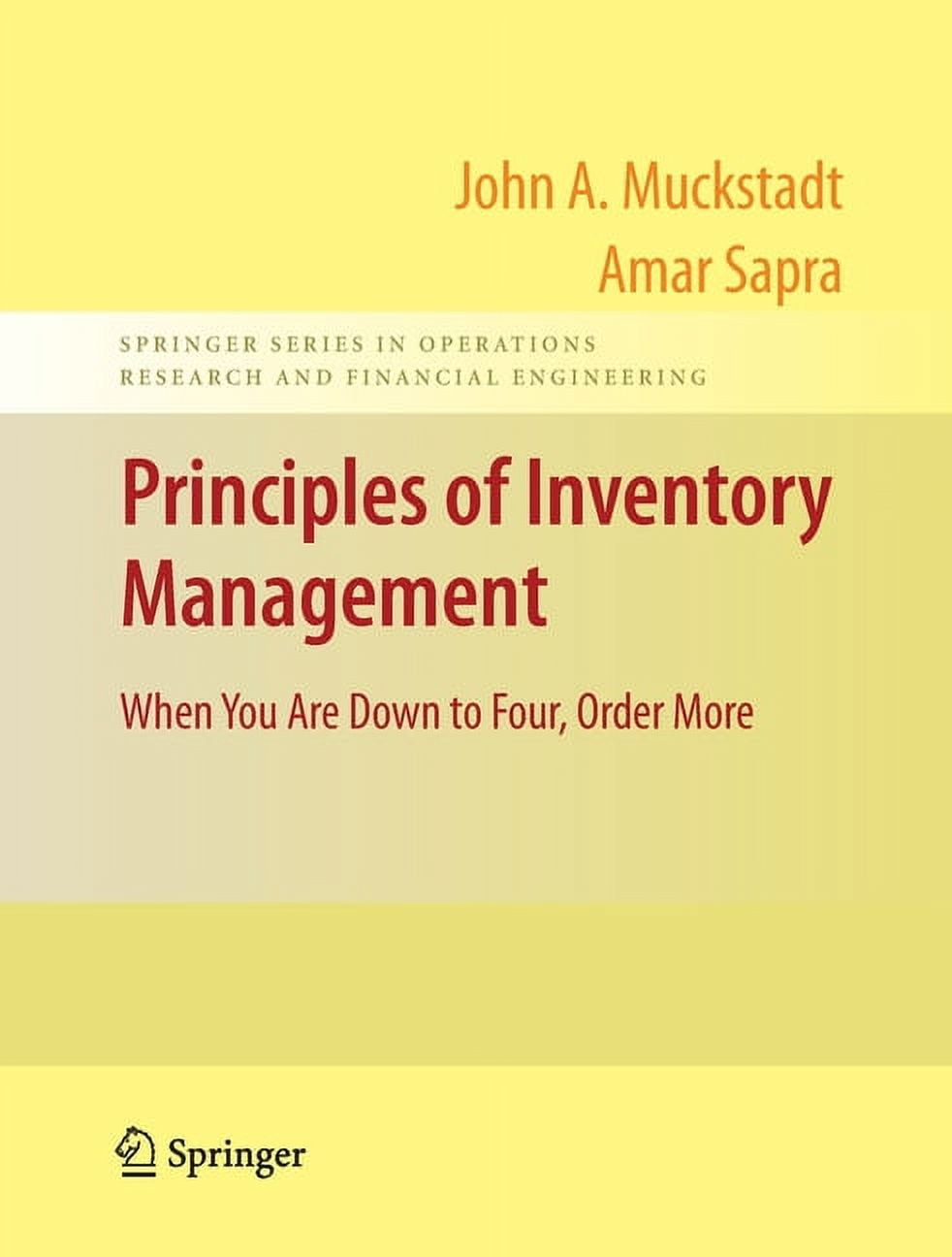 Springer Operations Research and Financi Principles of Inventory ...