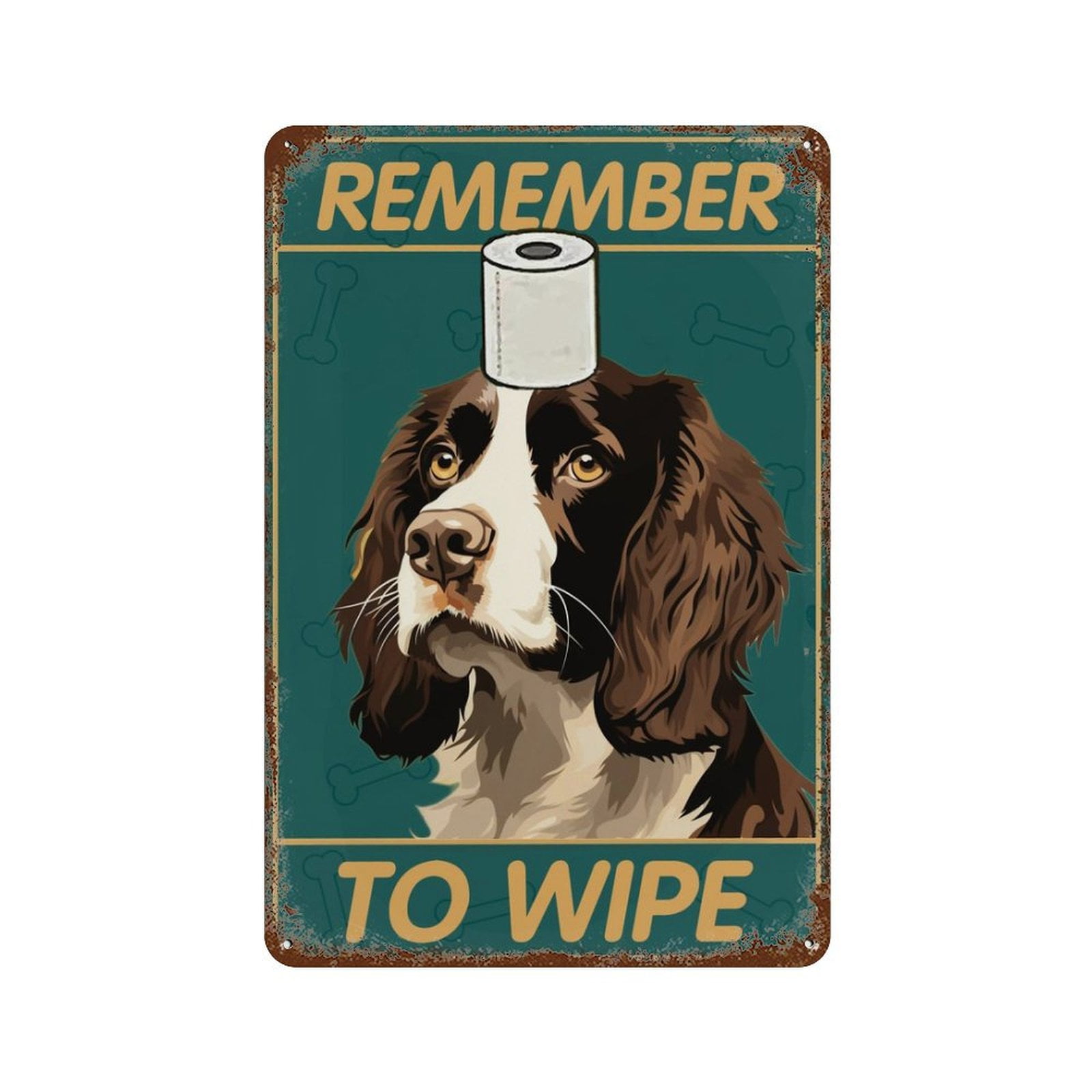 Springer Spaniel Bathroom Wall Decor Dog Signs Metal Tin Sign ...