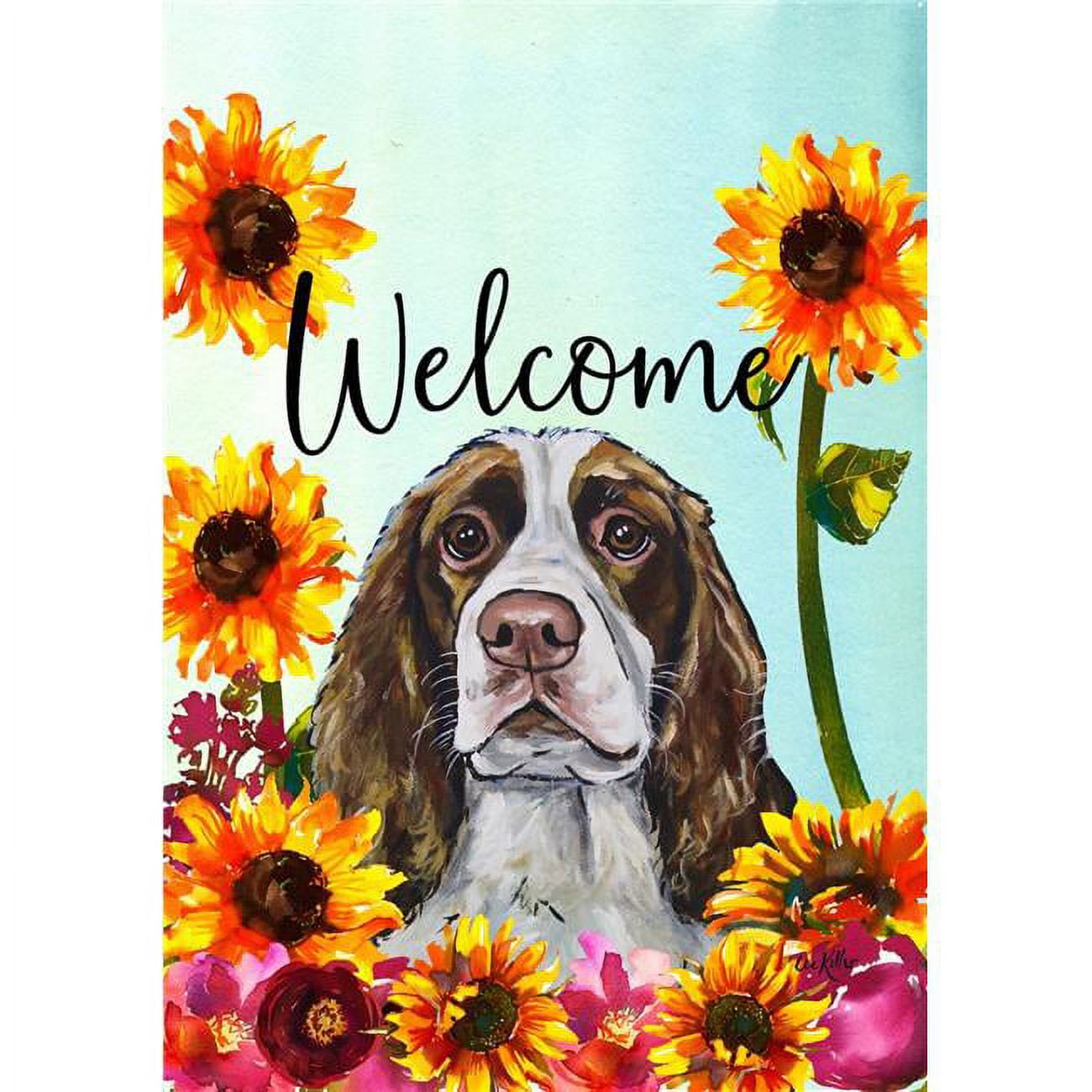 Springer Spaniel Liver HHS Welcome Garden Flag - Walmart.com