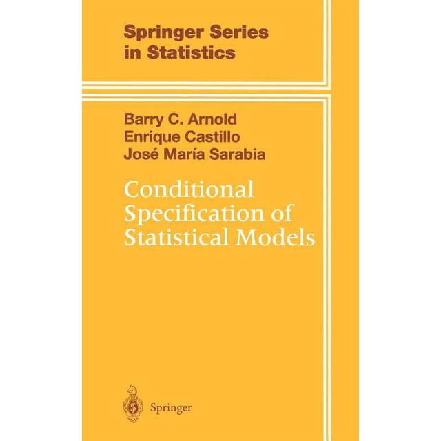 Springer Statistics Conditional Specification of Statistical Models ...