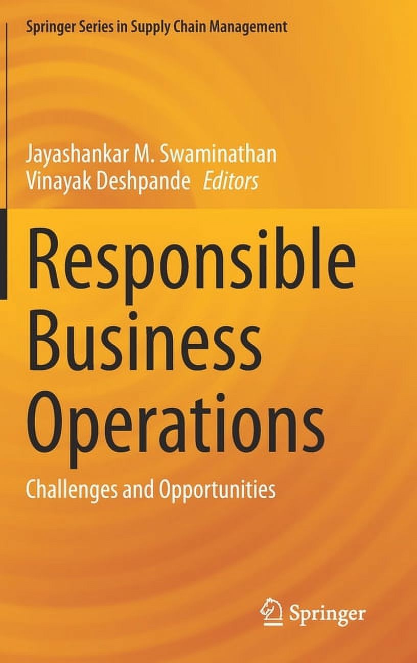 Springer Supply Chain Management: Responsible Business Operations ...