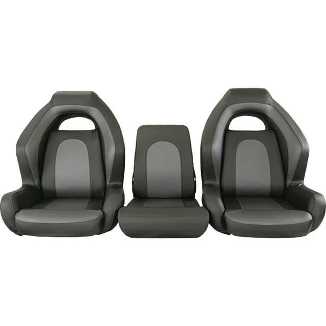 Springfield 1003224 3-Piece Bench Ozark Bass Seat - Charcoal & Gray ...