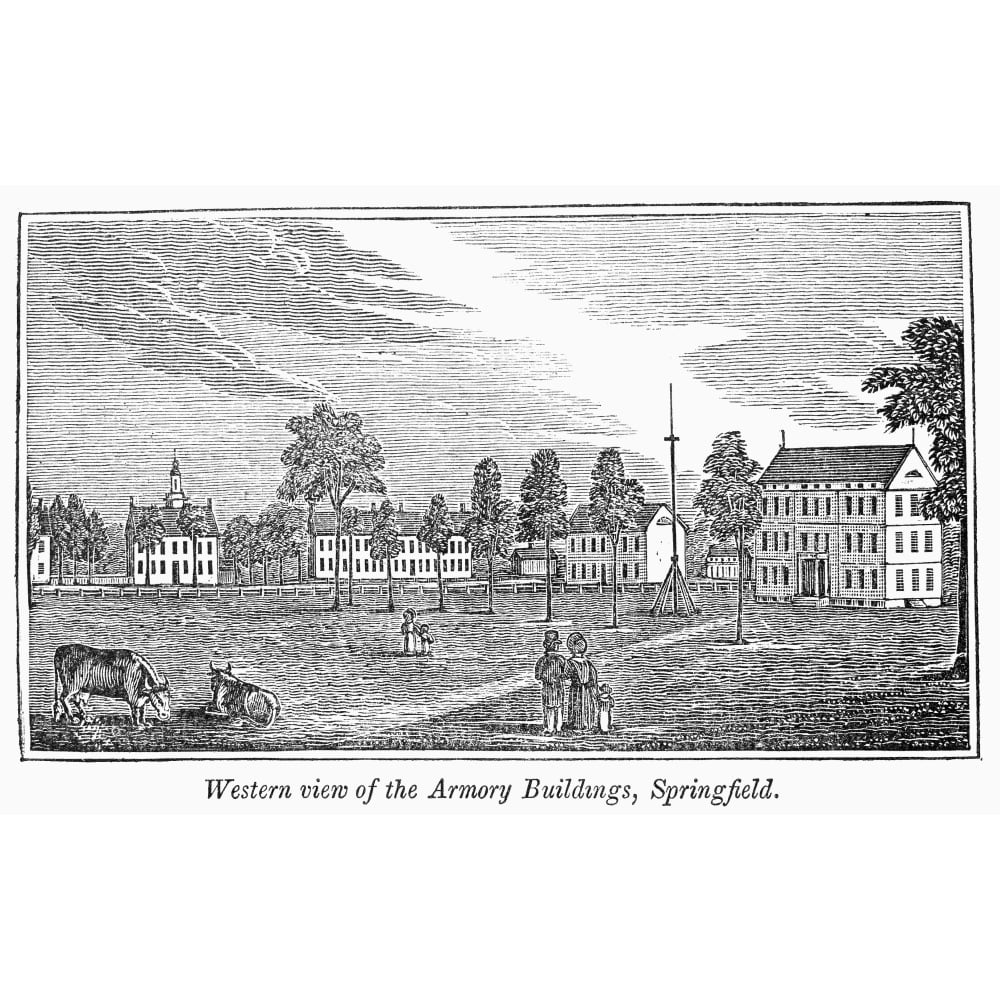 Springfield 1839. Nwestern View Of The Armory Buildings Springfield ...