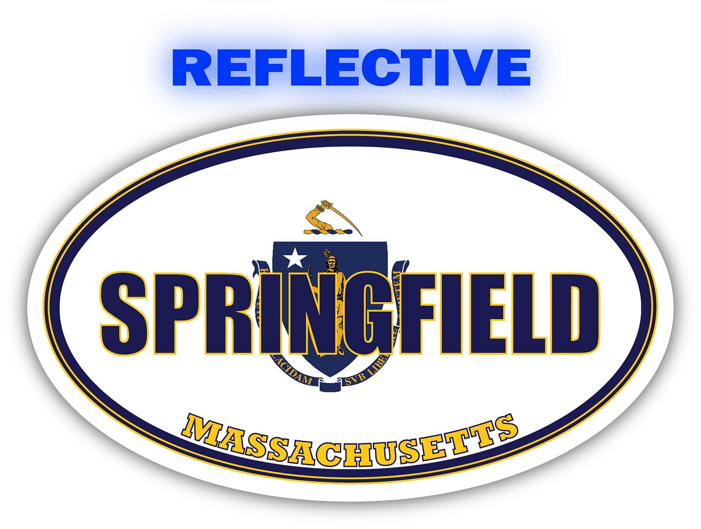 Springfield City Massachusetts State Flag | MA Flag Hampden County Oval ...