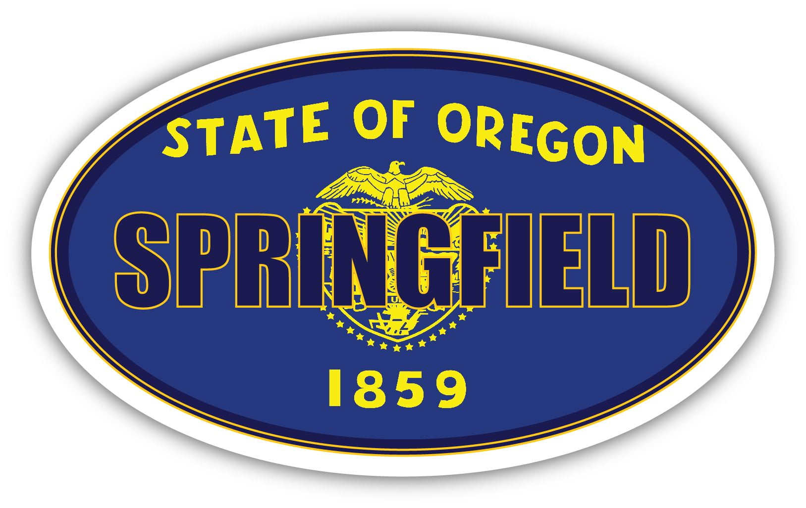 Springfield City Oregon State Flag | OR Flag Lane County Oval State ...
