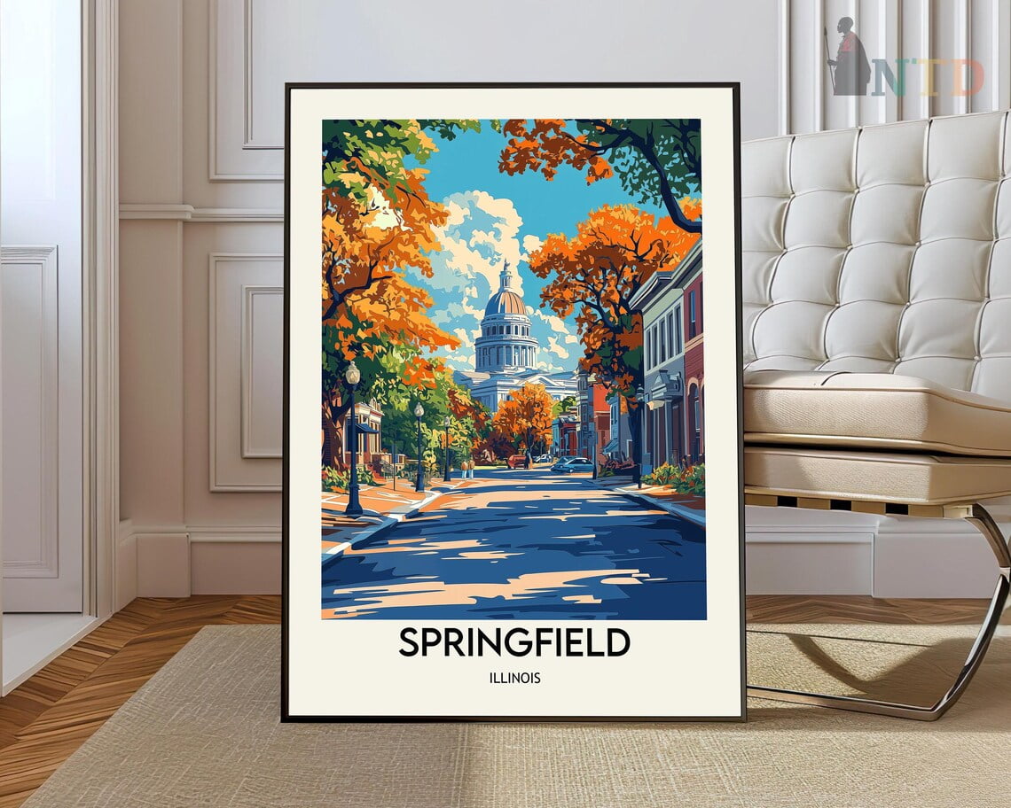 Springfield Illinois Poster, Springfield Illinoisspringfield Illinois ...