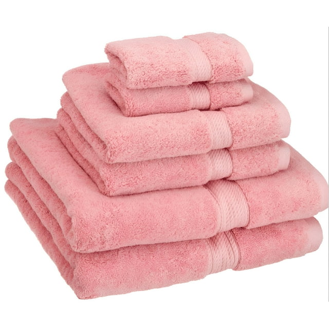 Springfield Linen Pink 6pc Towel Set, 2 Bath, 2 Hand & 2 Washcloths ...