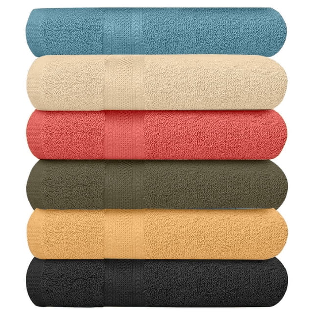 "Springfield Linen 6 Pack Bath Towels, 100% Cotton, 27""x 54 ...