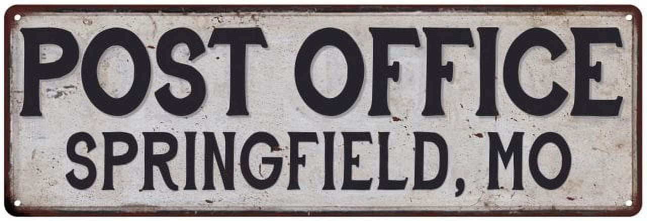 Springfield, Mo Post Office Metal Sign Vintage 8x24 108240011140 ...