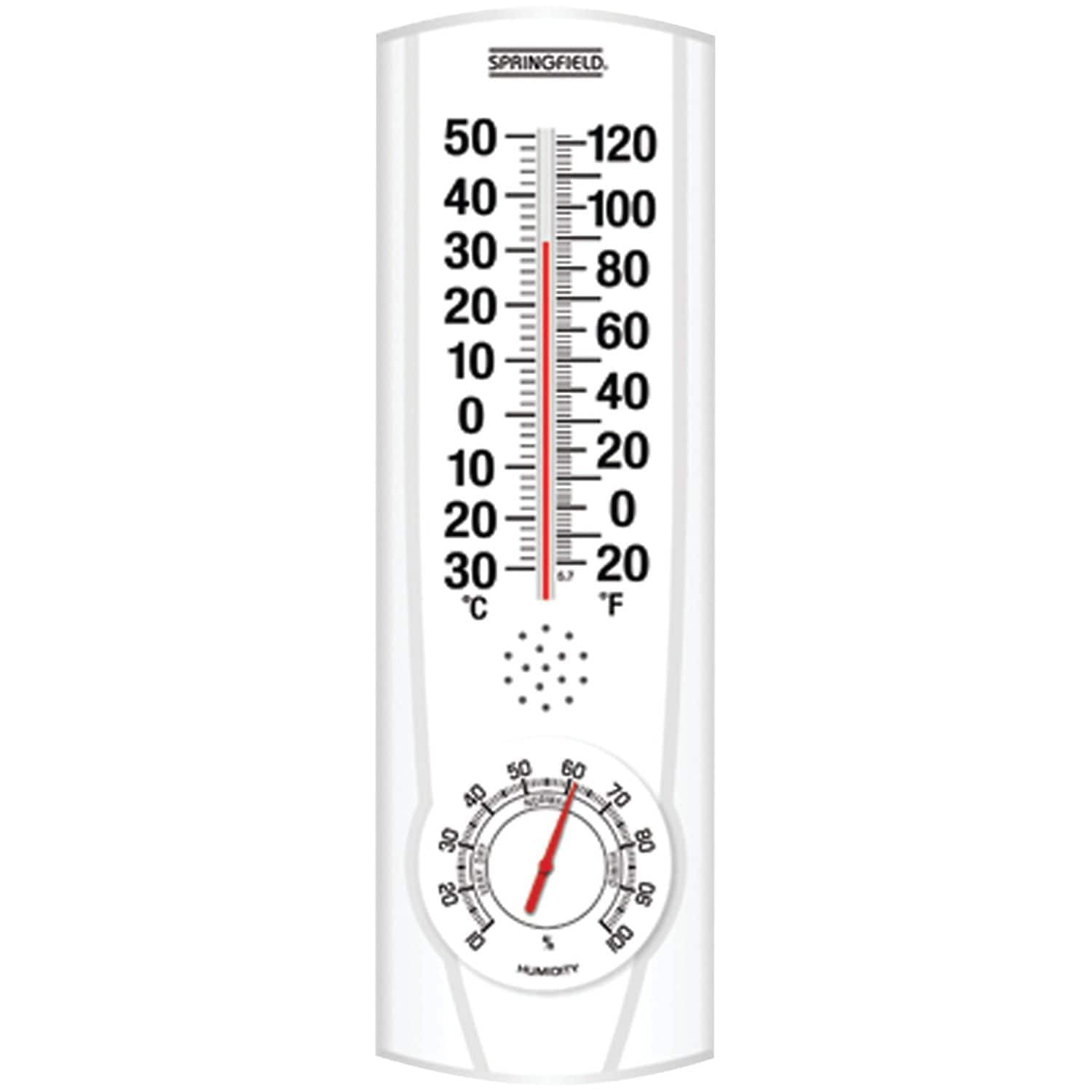 Springfield Plainview Indoor/Outdoor Thermometer w/Hygrometer TAP90116 ...