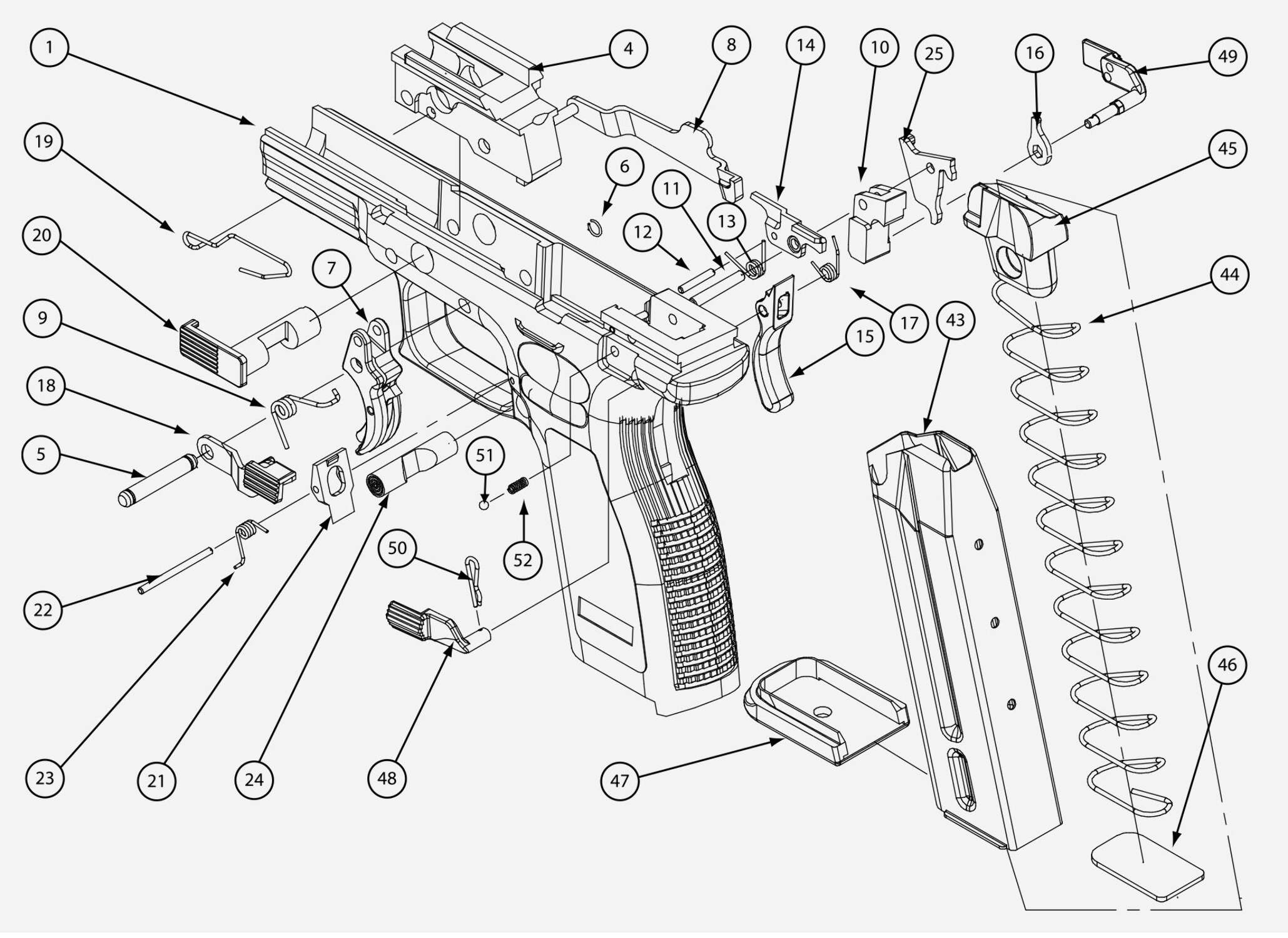 Springfield Xd Gun Diagram Glossy Poster Picture Photo Print Banner ...