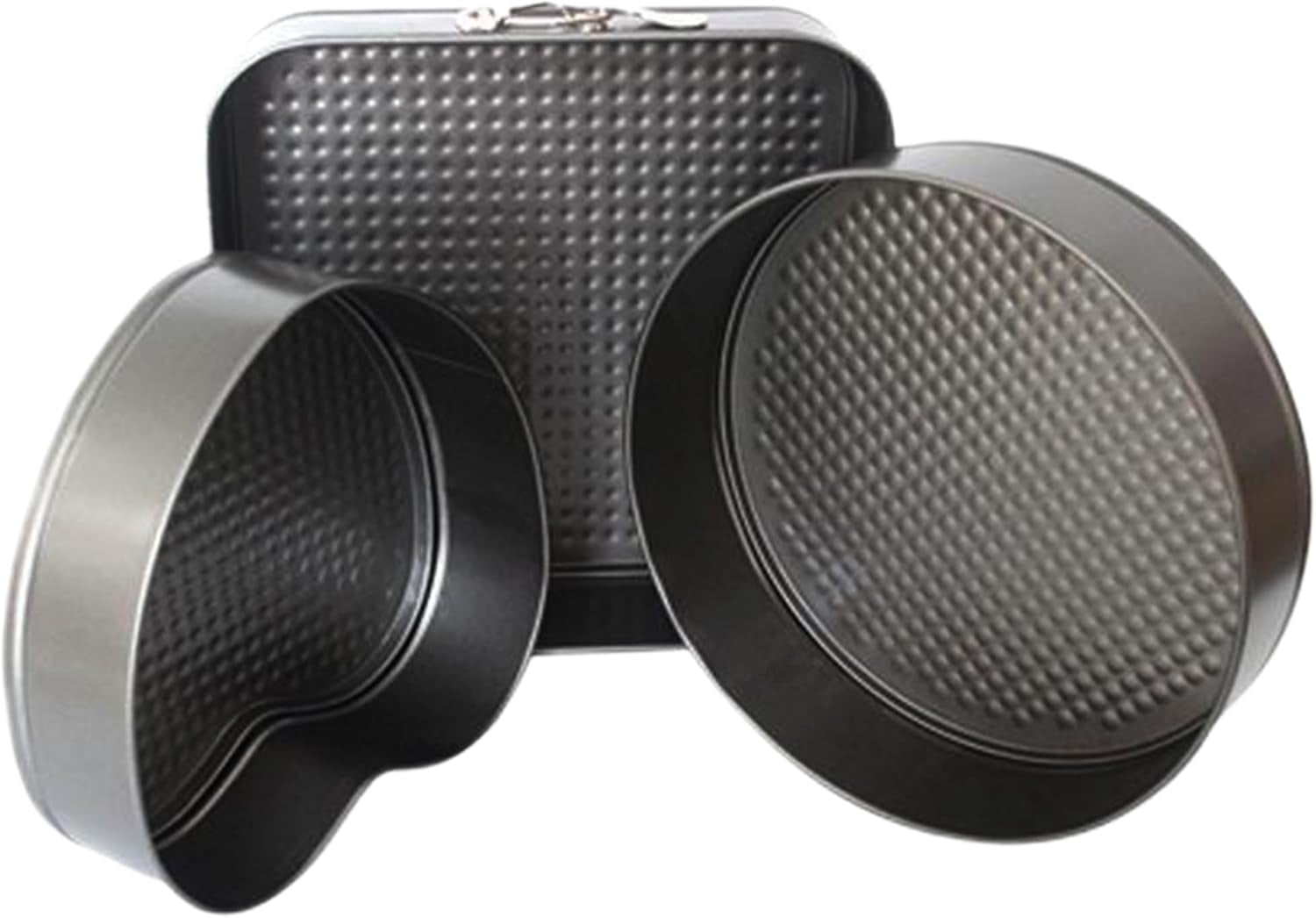 Springform Cake Baking Pan Set of 3: Non-Stick Cheesecake Pan with ...