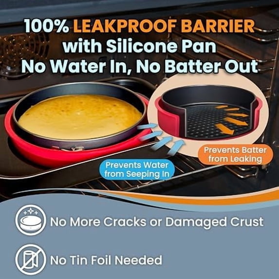 Springform Pan 9 Inch NONSTICK - Cheesecake Pan with Silicone Sleeve ...