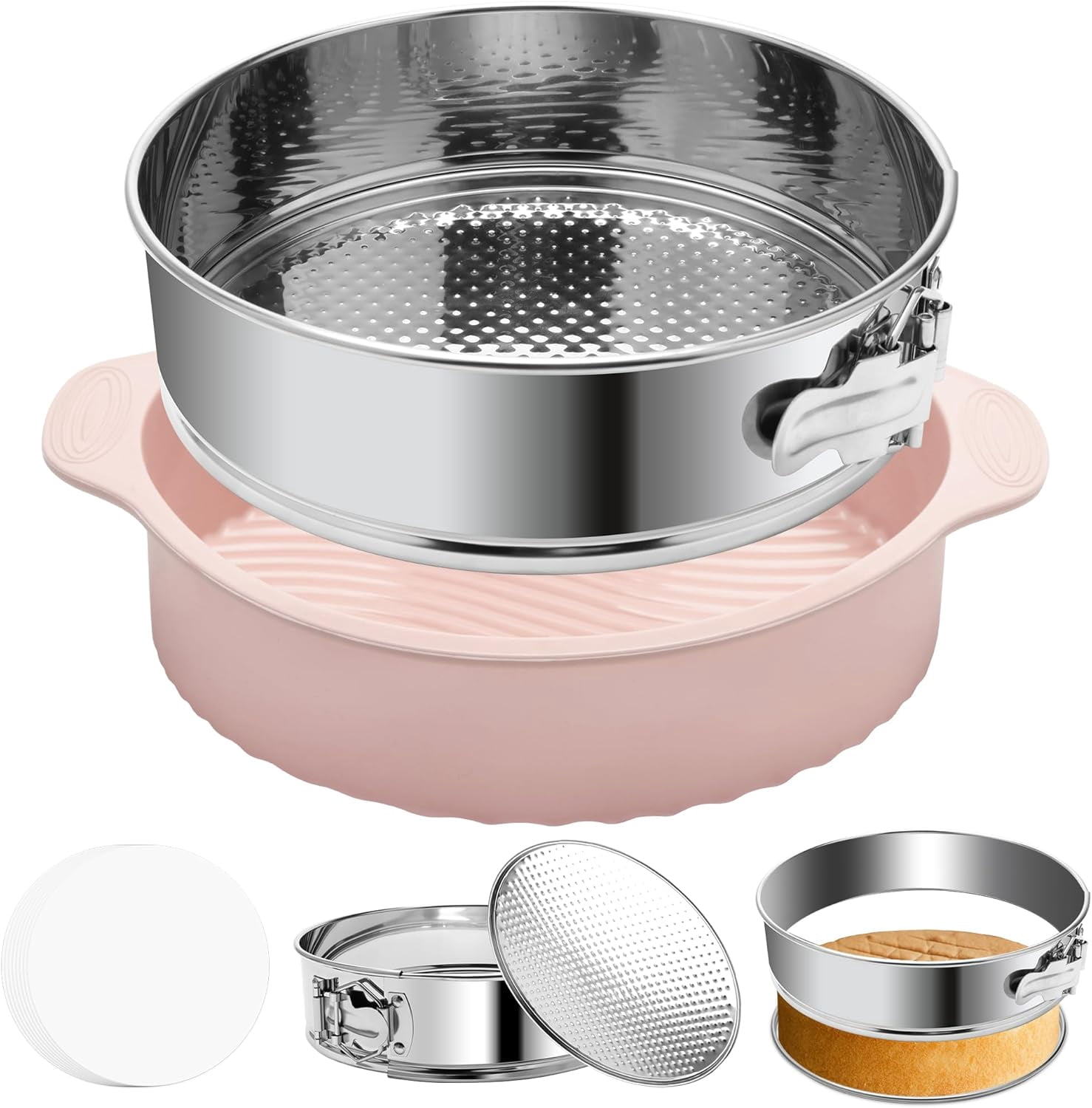 Springform Pan 9 Inch Nonstick 304 Stainless Steel Spring Form Pan for ...