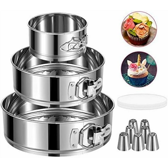 Springform Pan, Stainless Steel Springform Cake Pan, Leakproof ...