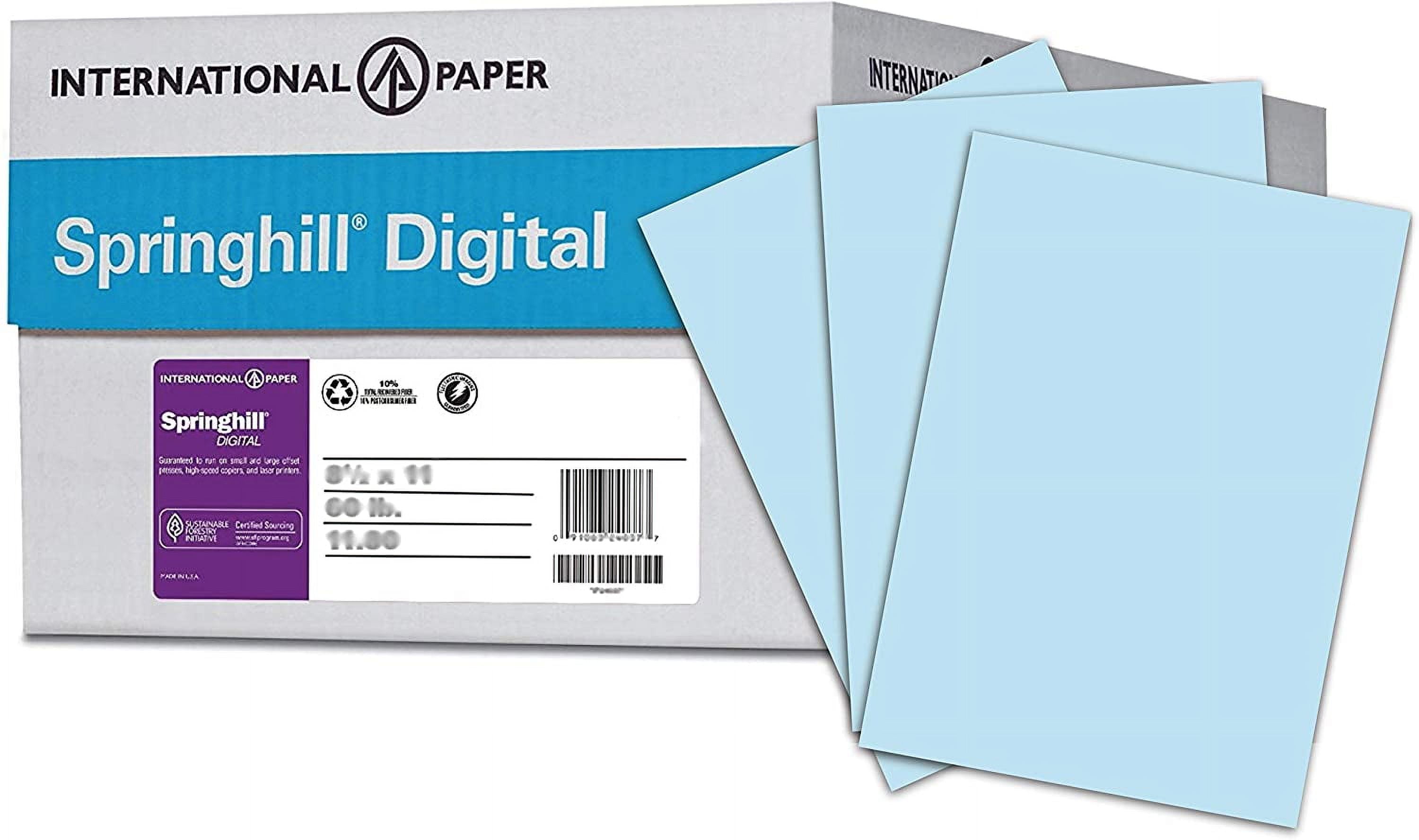 Springhill Blue Colored Cardstock Paper, 110lb Index, 199gsm, 11 x 17 ...