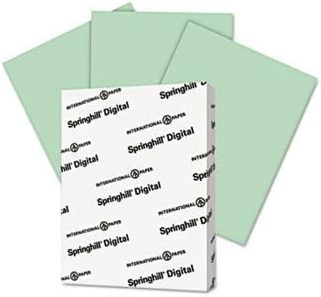 Springhill Digital Index Color Card Stock, 90 lbs., 8-1/2 x 11, Green ...