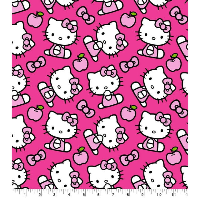 Springs Creative 18" x 21" Cotton Hello Kitty Icon Toss Precut Sewing ...