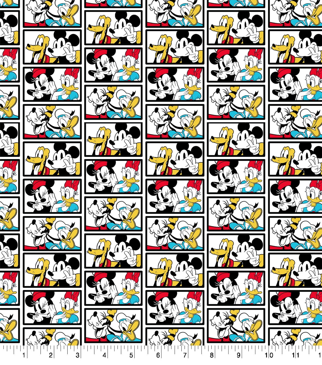 Springs Creative 18" x 21" Cotton Mickey and Friends Tile Precut Sewing ...