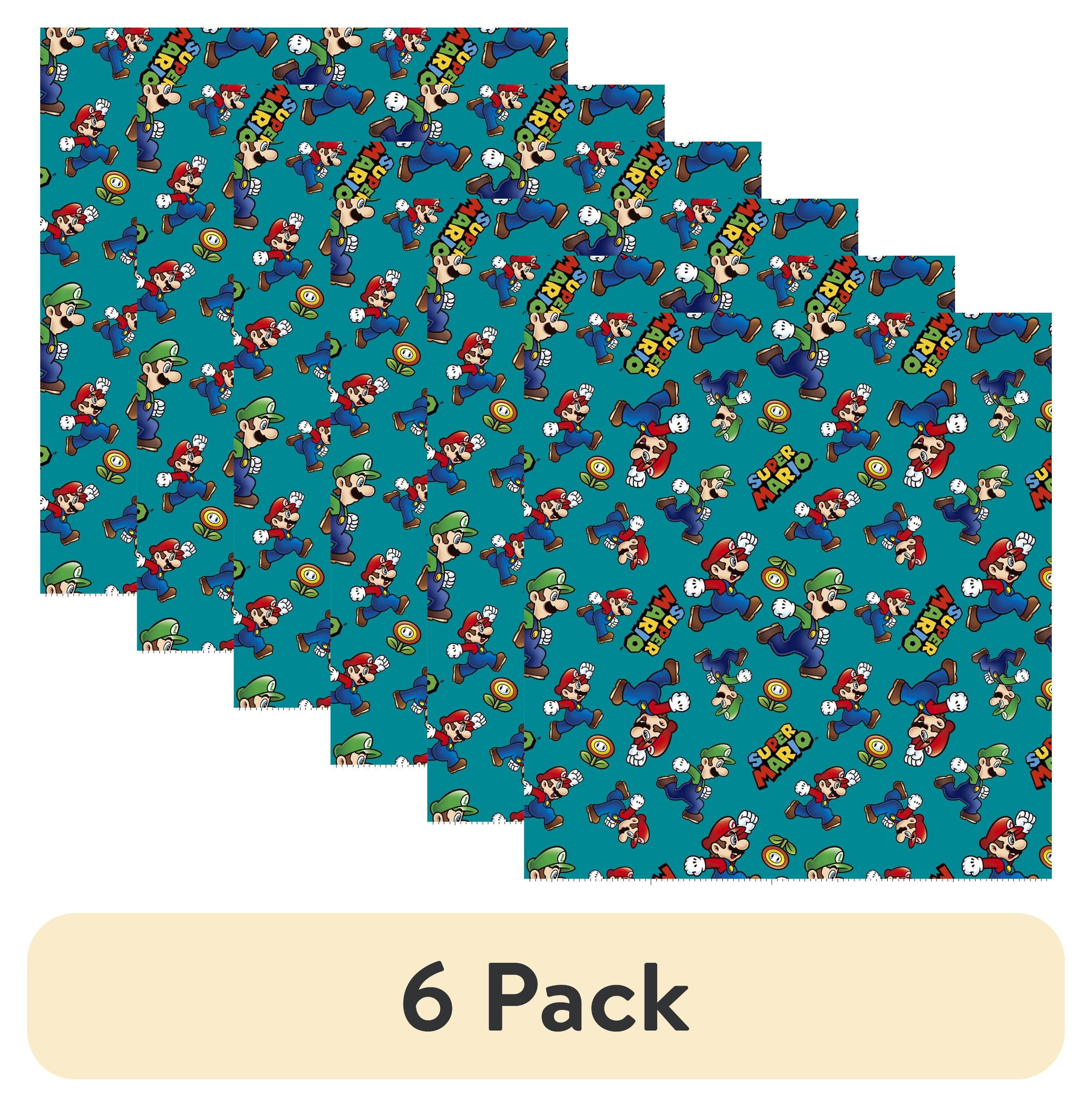 (6 pack) Springs Creative 18" x 21" Cotton Super Mario Luigi Toss ...