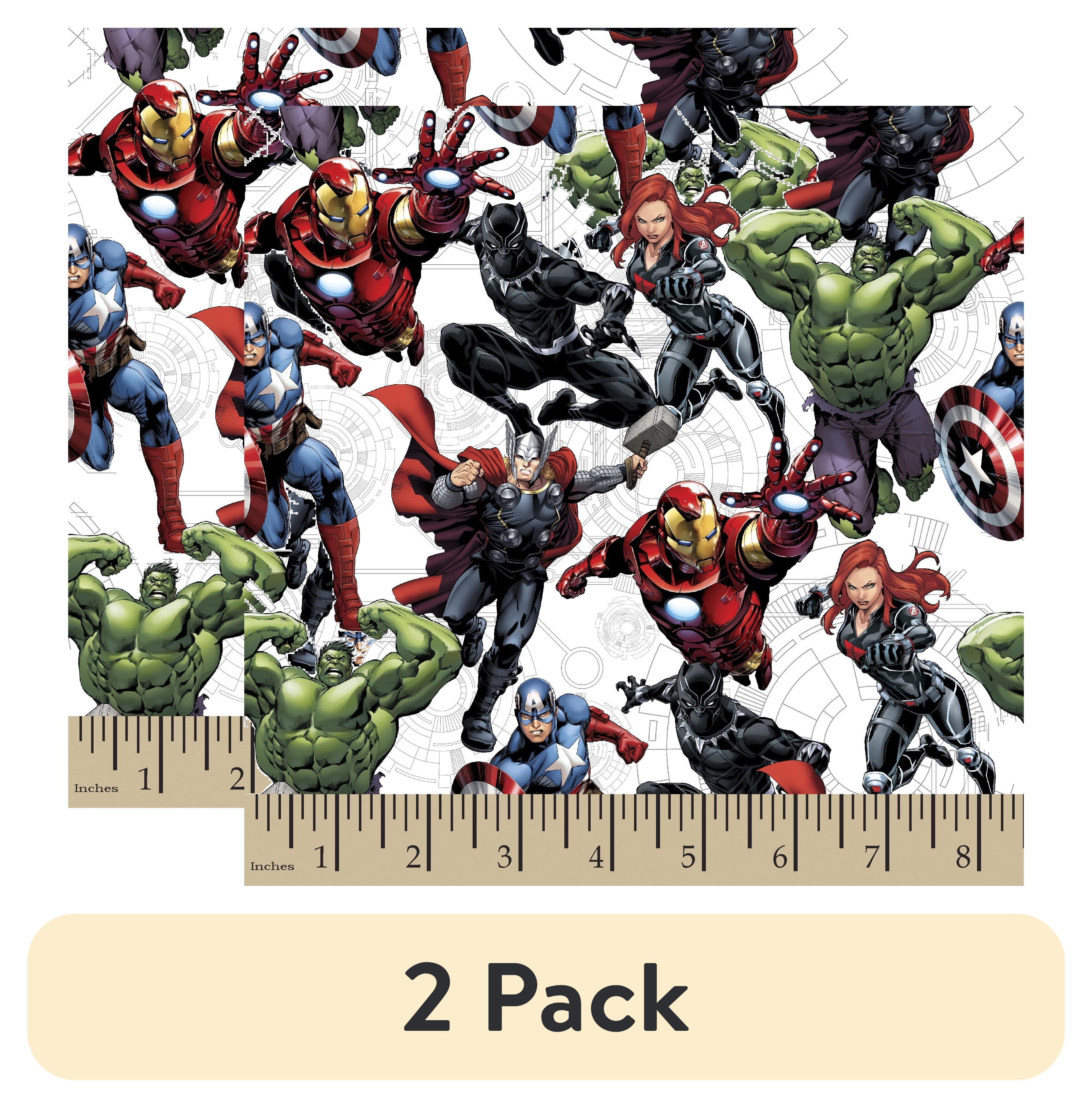 (2 pack) Springs Creative 43" x 36" Cotton Marvel Avengers Unite Precut ...