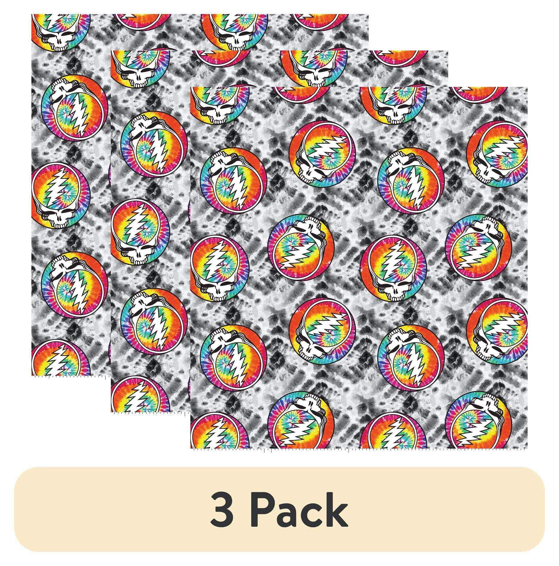 (3 pack) Springs Creative 44" x 36" Cotton Grateful Dead Tie Dye Precut ...