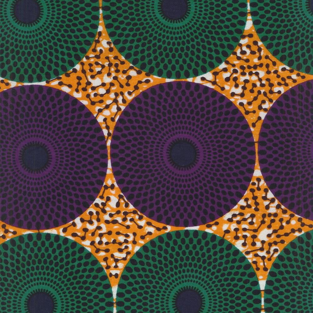 Springs Creative African Hand Dyed Wax Prints Dahlia Geo 100% Cotton ...