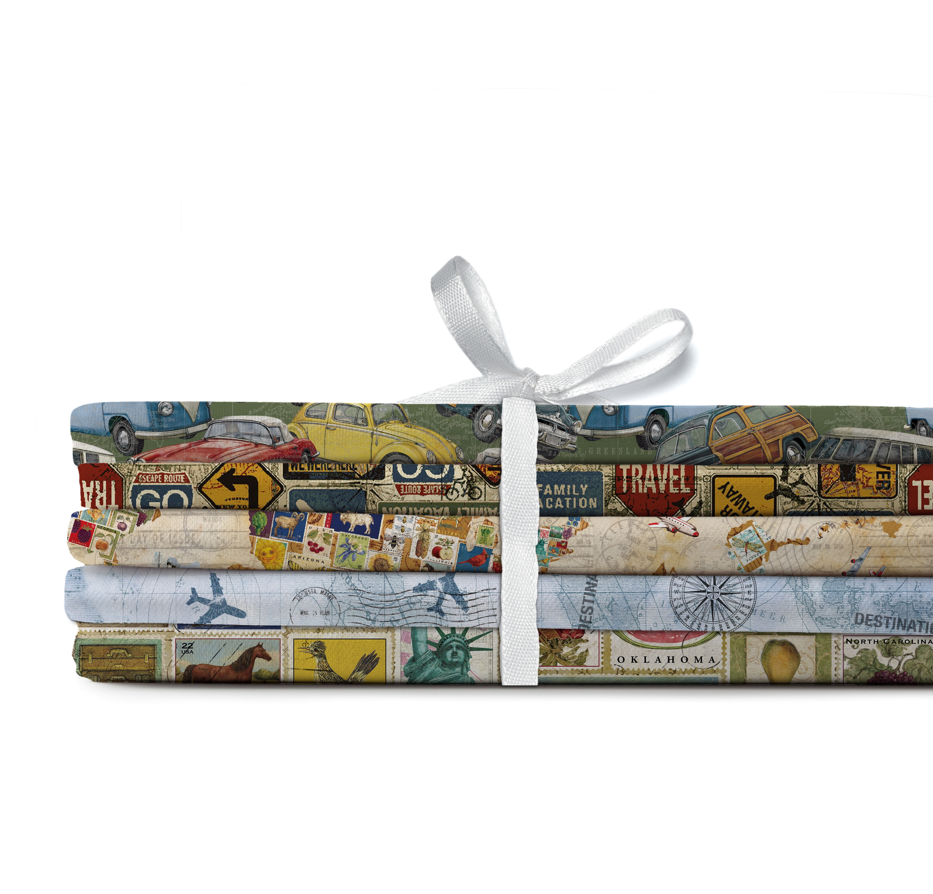 Springs Creative Cotton 21" Tim Coffey Vintage Travel Fat Quarter ...