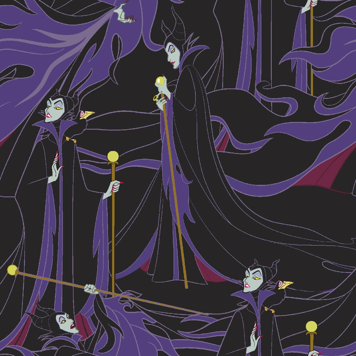 Springs Creative Disney Evil Maleficent 1 Yard Precut Fabric - Walmart.com