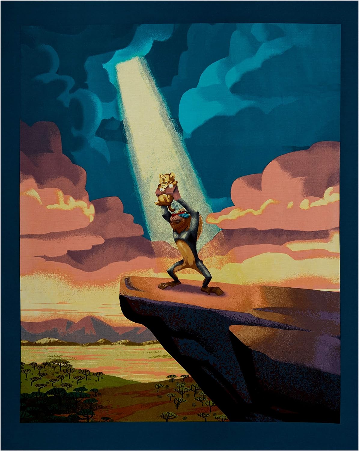 Springs Creative Disney Lion King Rafiki Simba Cliff 35.5x43" Panel ...