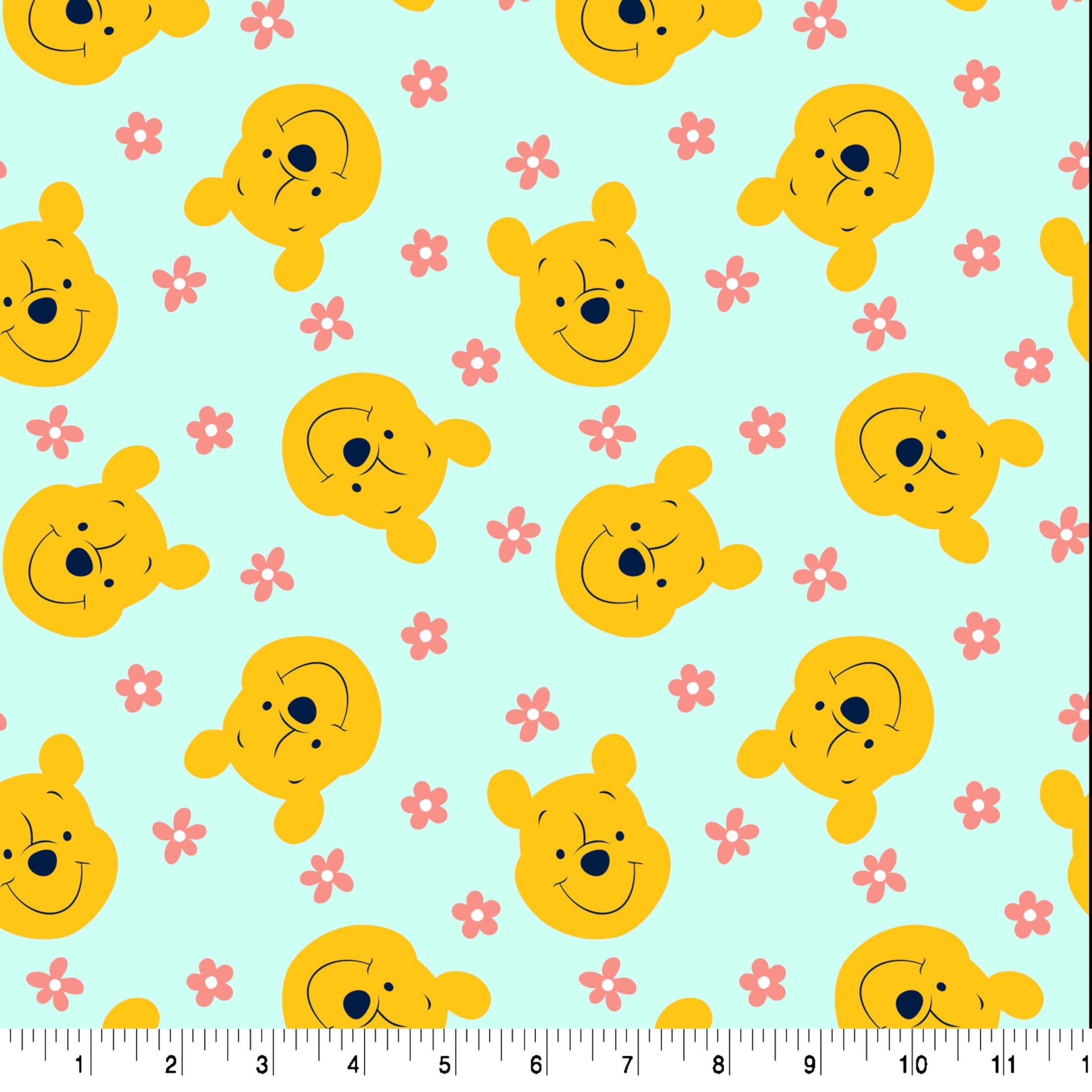 Springs Creative Disney Pooh Springtime Toss Fat Quarter Fabric ...