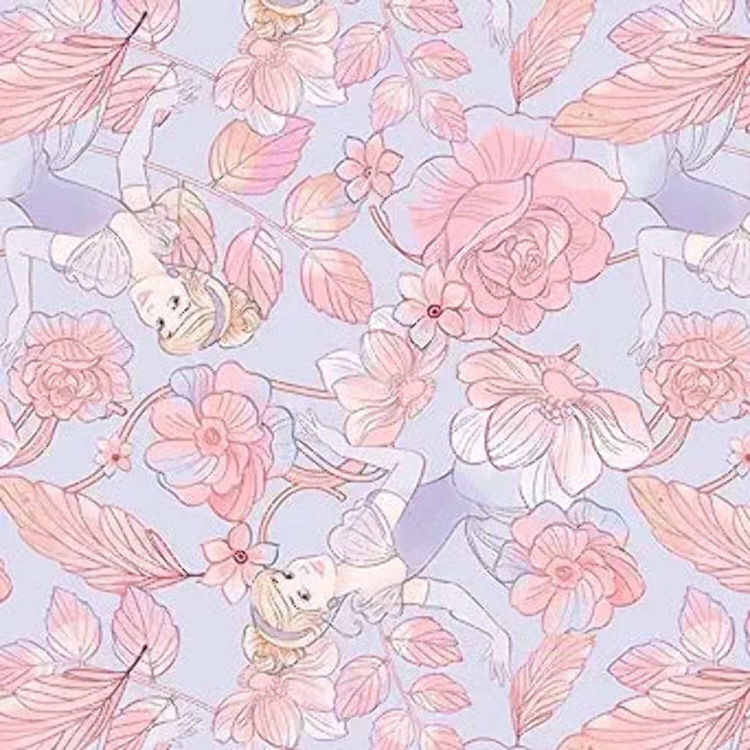 Cinderella Floral Cotton Fabric - Walmart.com