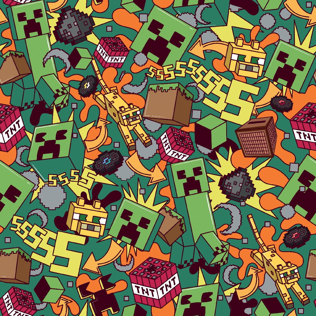 Springs Creative Minecraft Blast 1 Yard Precut Fabric - Walmart.com