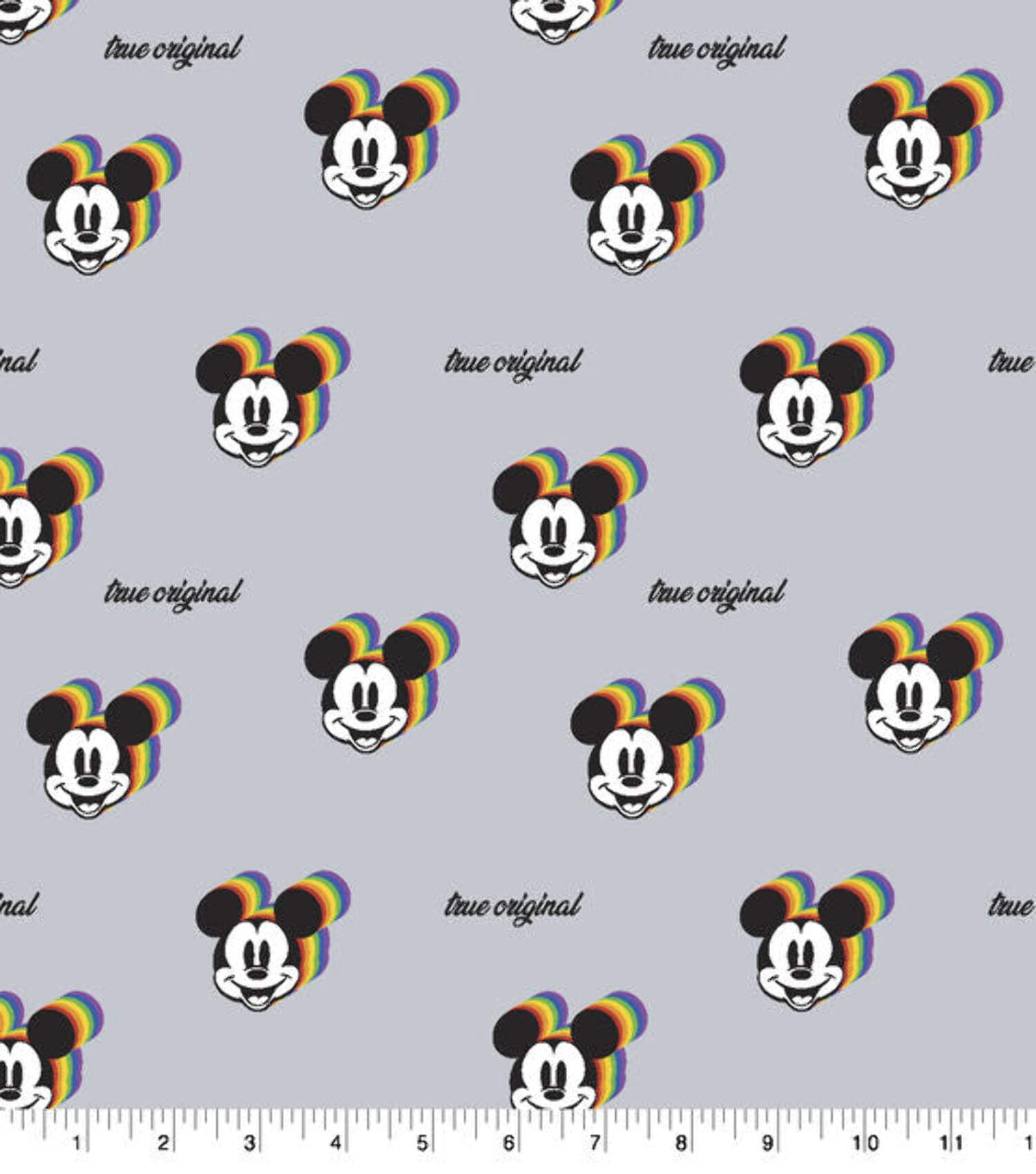 Springs Creative Pride Mickey Head Badge Flannel 100% Cotton Fabric ...