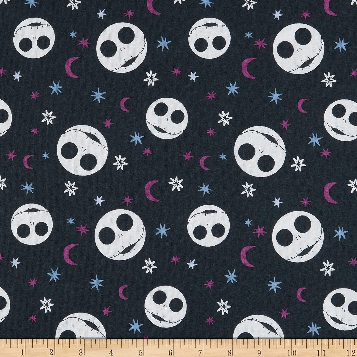 Springs Creative The Nightmare Before Christmas Jack Starlight Heads Multi, 100% Cotton Fabric ...