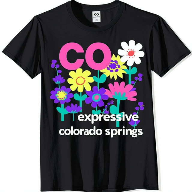 Springs Floral T Shirt CO Expressive Design Colorful Flowers Vector Art ...