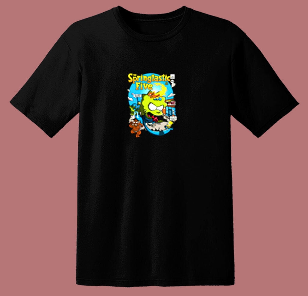 Springtastic Fantastic Four Bart Superhero 80s T Shirt - Walmart.com