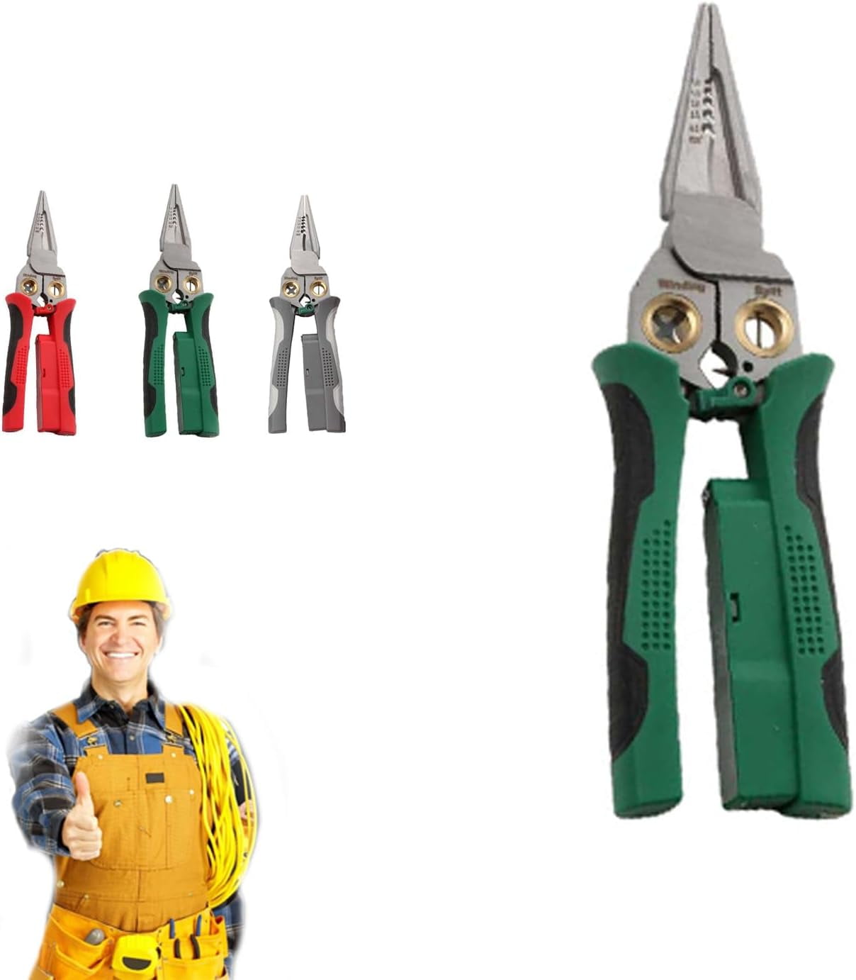 Springtek 8 in 1 Wire Stripper, Pinzas Para Electricista Wire Strippers ...