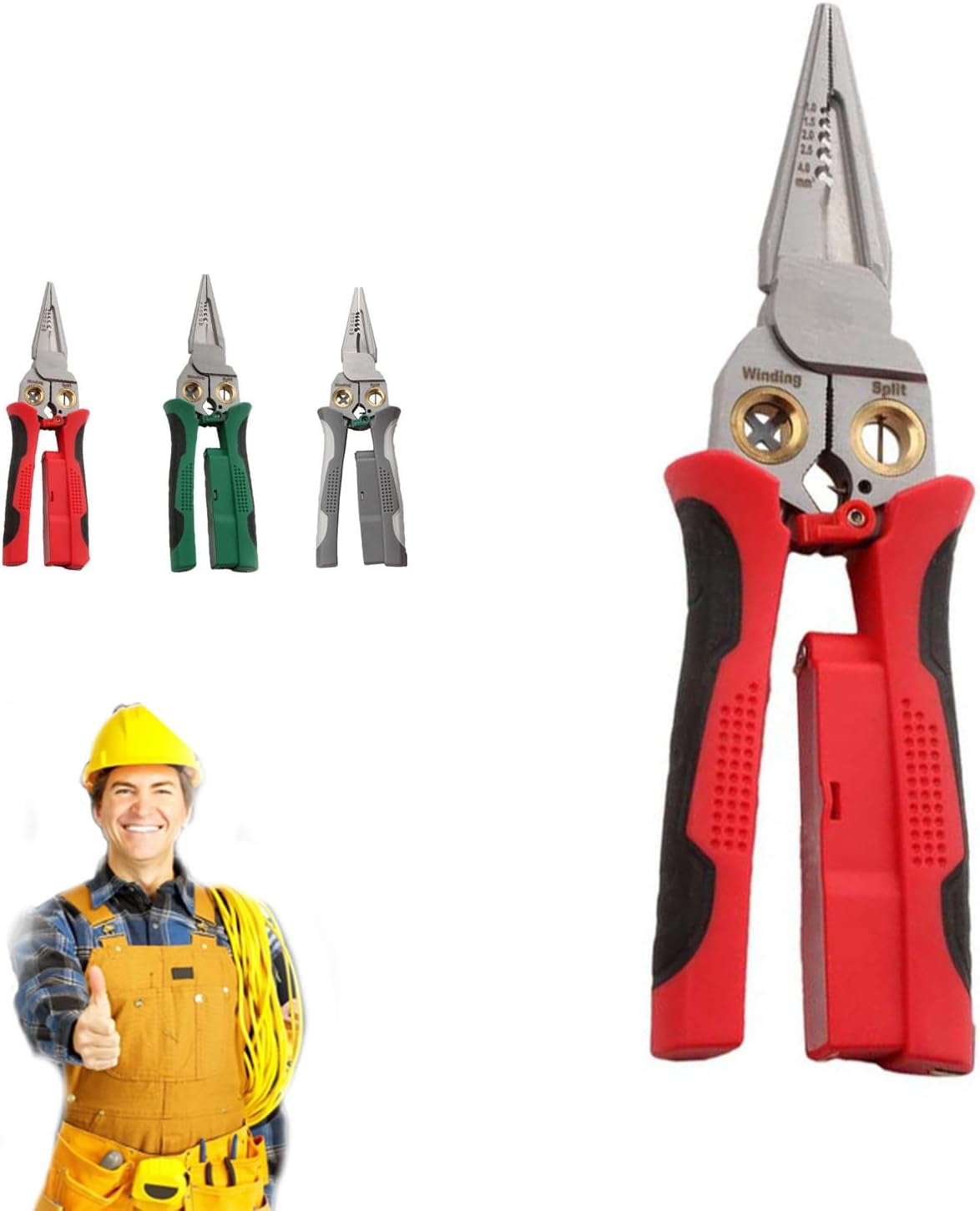 Springtek 8 in 1 Wire Stripper, Pinzas Para Electricista Wire Strippers ...