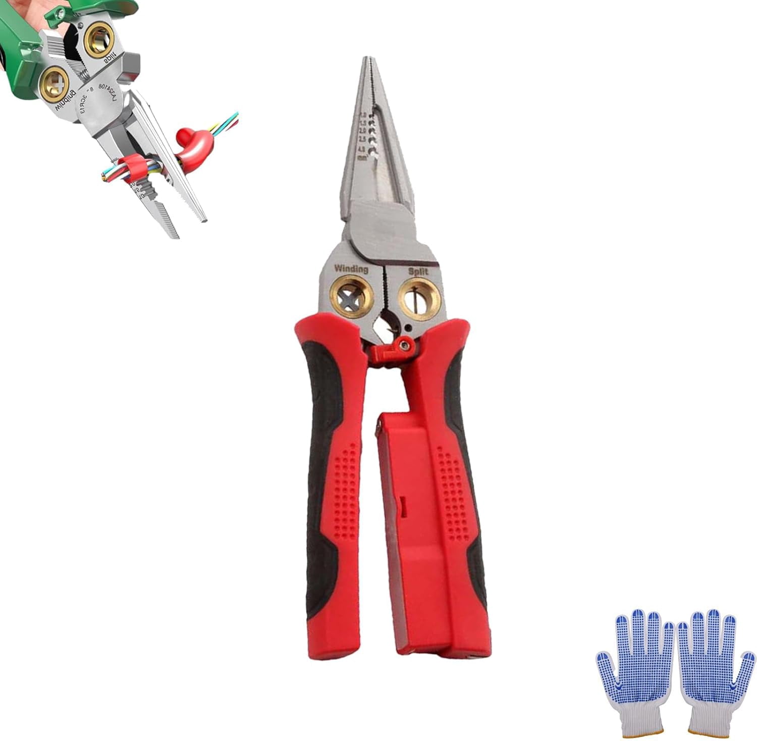 Springtek 8 in 1 Wire Stripper Twister, Wire Strippers Pliers with ...