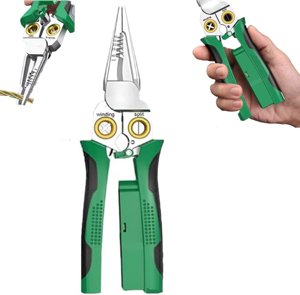 Springtek 8 In 1 Wire Stripper Twister,Wire Strippers Pliers With ...