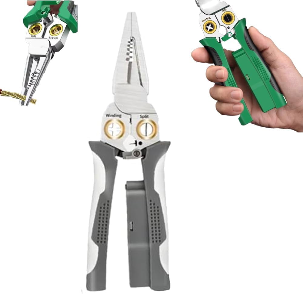 Springtek 8 In 1 Wire Stripper Twister,Wire Strippers Pliers With ...