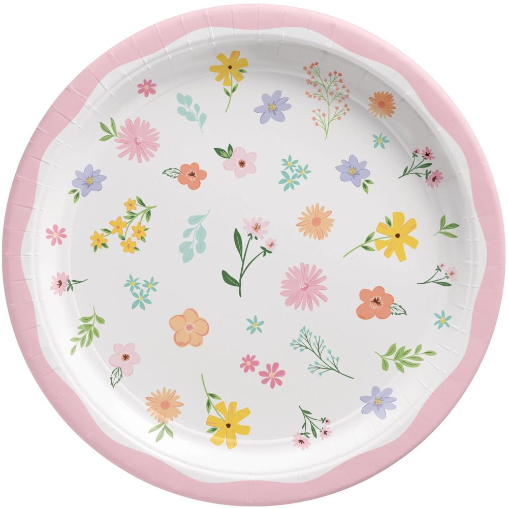 Springtime Blooms 7-inch Paper Plates 8 Per Pack - Walmart.com
