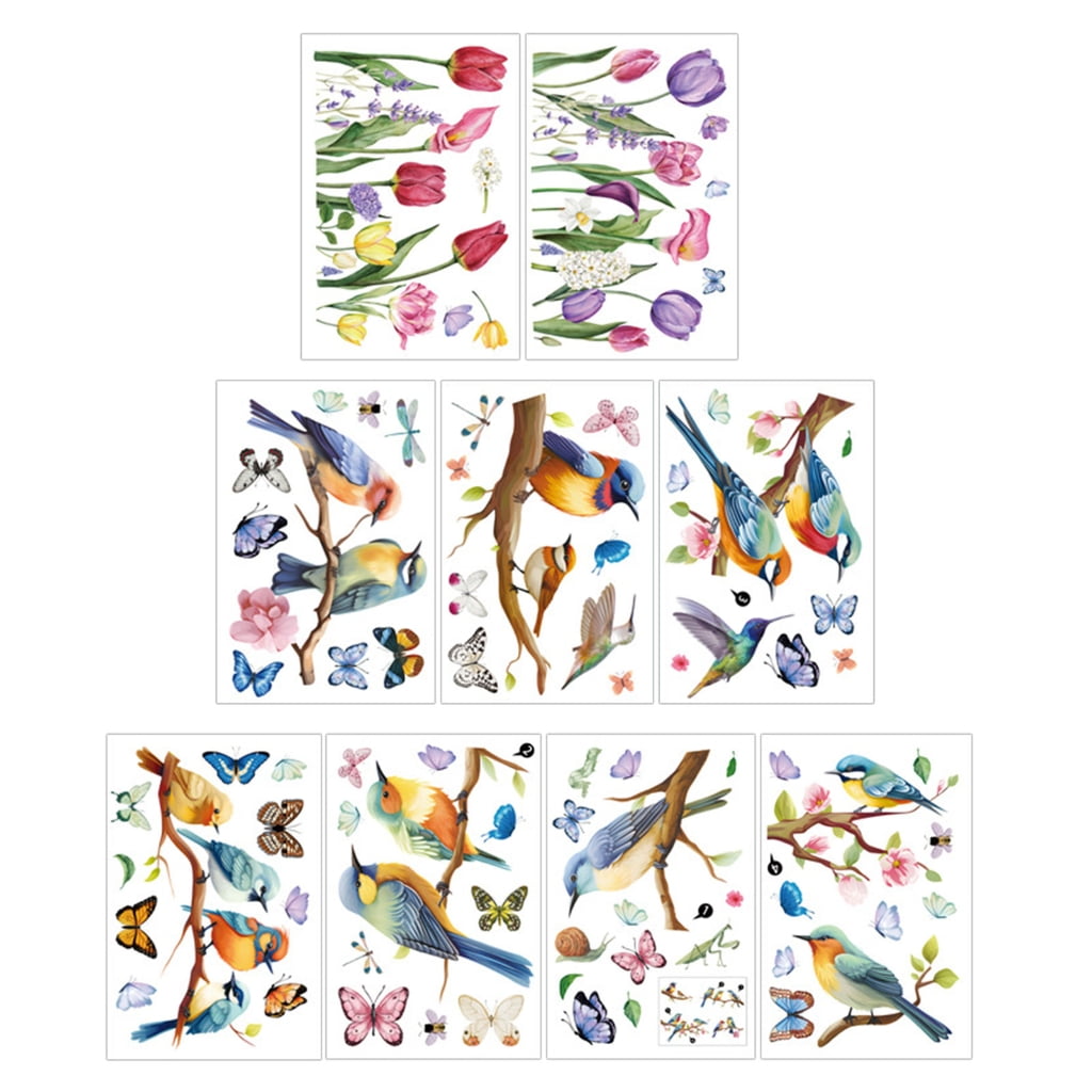 Springtime Window Cling Decals for Glass Double Side Vibrants Color ...