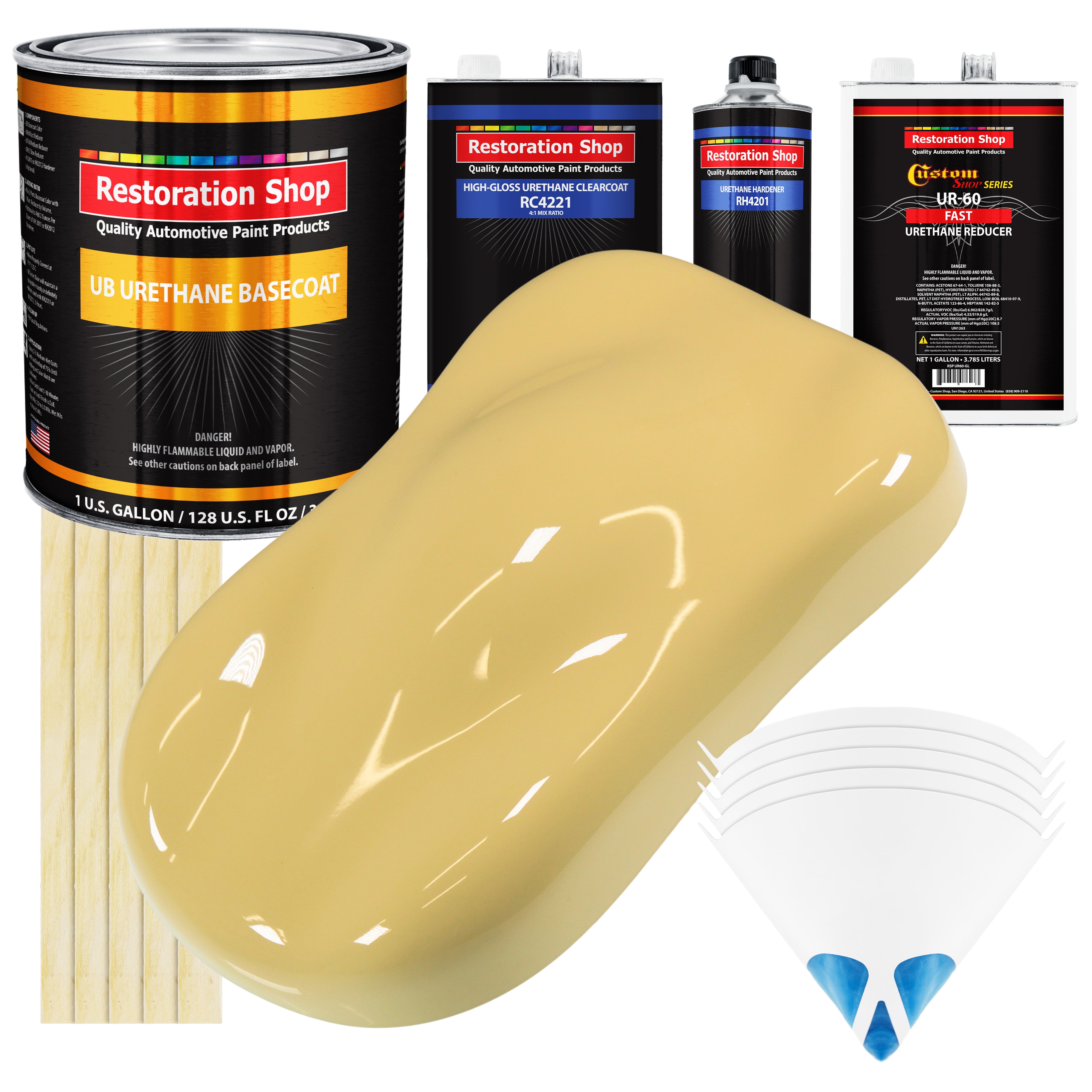 Springtime Yellow Gallon URETHANE BASECOAT CLEARCOAT Car Auto Paint ...