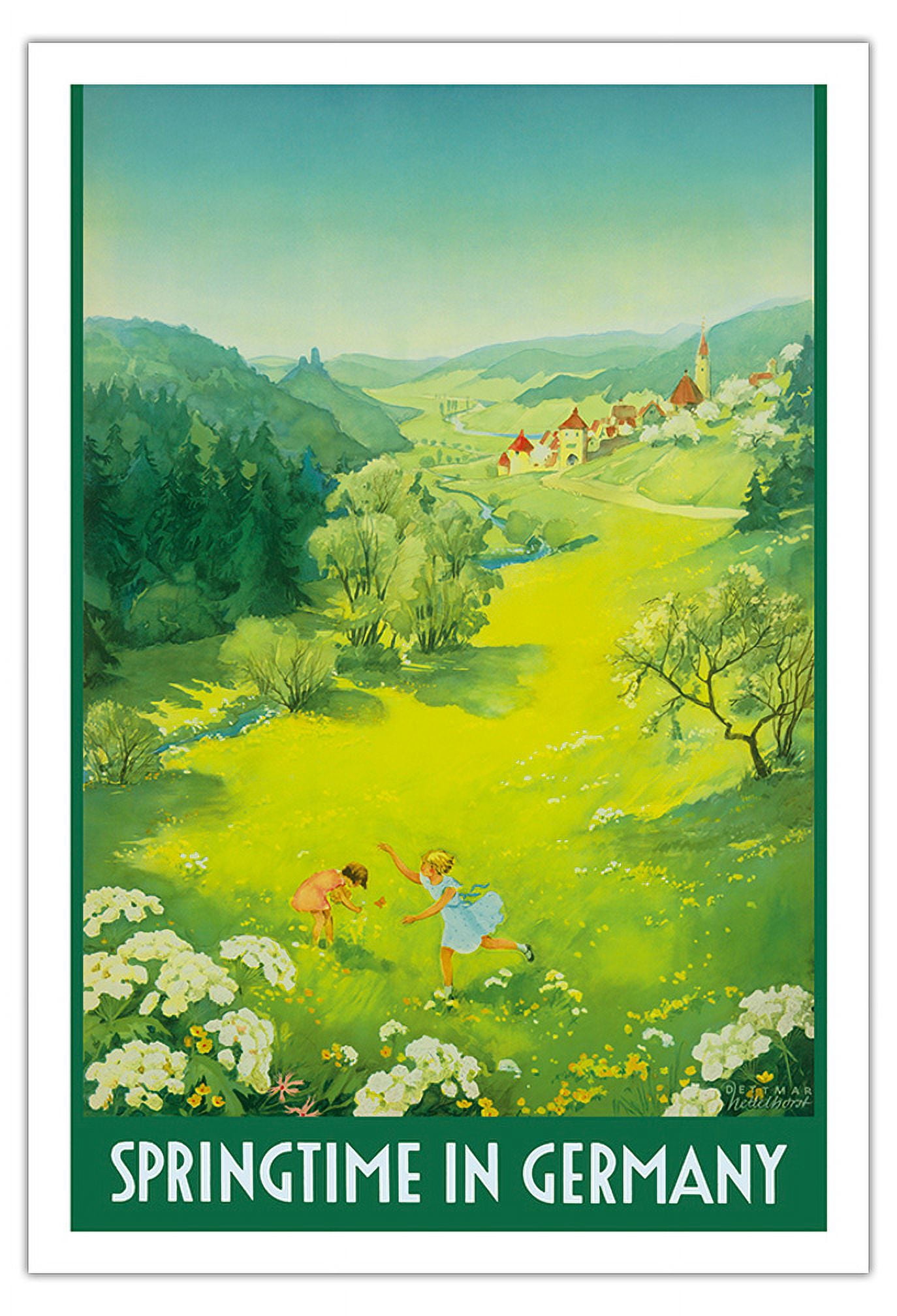 Springtime in Germany - Vintage Travel Poster by Dettmar Nettelhorst c ...
